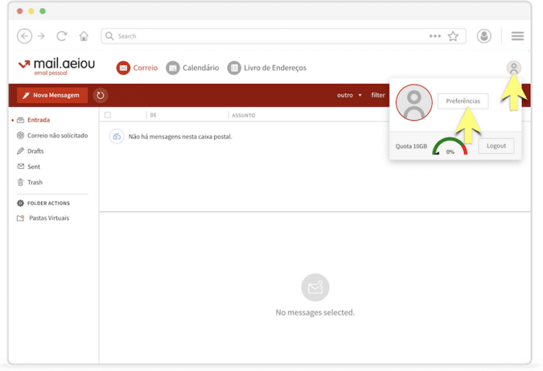 Alterar a Palavra-Passe - Webmail Clix